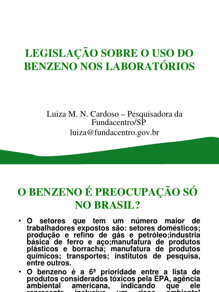 Uso de Benzeno em Laboratórios Unicamp 2011 | PDF | Benzeno | Petróleo