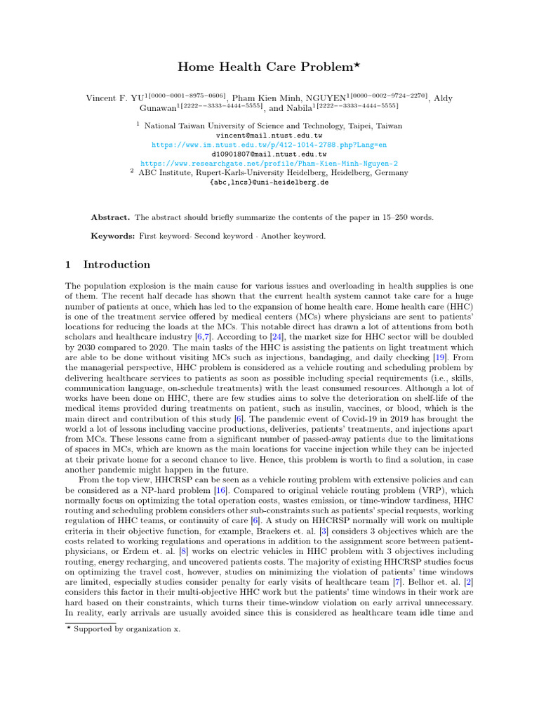 Home Healthcare Problem-3 | PDF | Mathematical Optimization ...