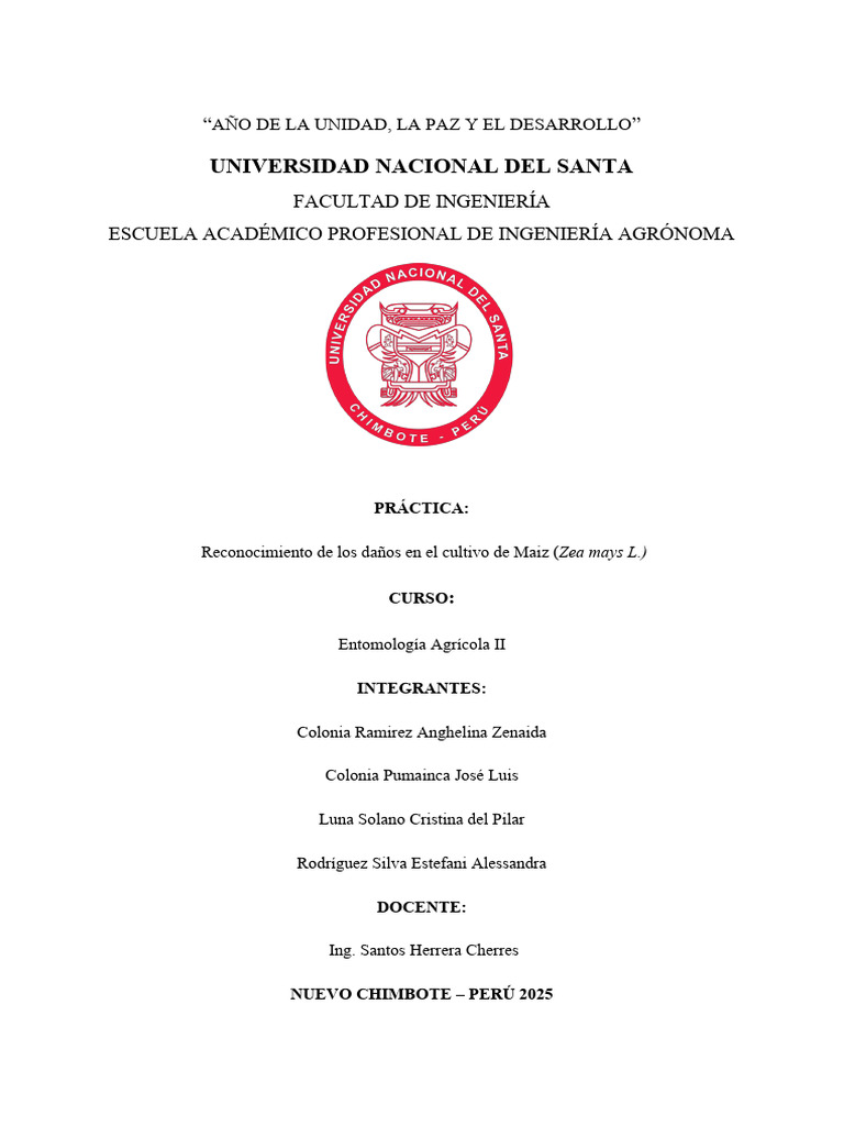 Practica 02 Entomologia Agricola II | PDF | Maíz | Insectos