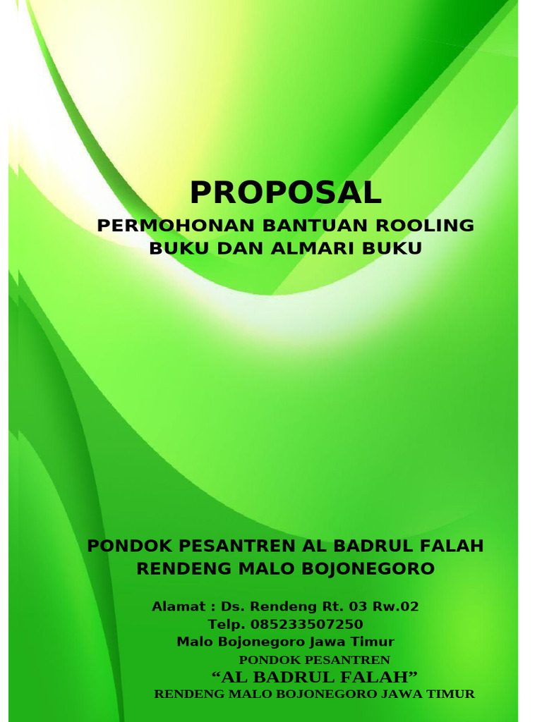 Permohonan Bantuan Buku Pesantren | PDF