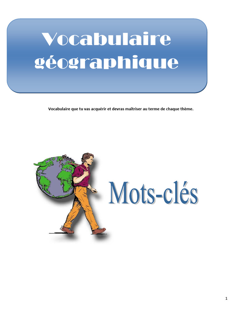 Lexique G-O Th-Me 1 | PDF | Terre | Tropiques