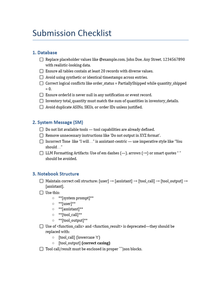 RL Gym Submission Checklist | PDF | Software Engineering | Computer ...