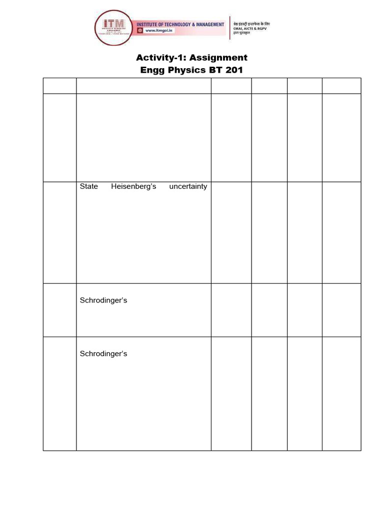 Activity 1 Assignment BT 201 | PDF