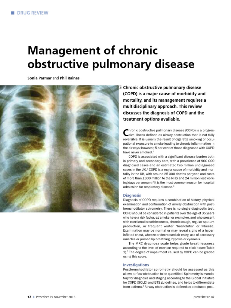 COPD Diagnosis and Management | PDF | Chronic Obstructive Pulmonary ...