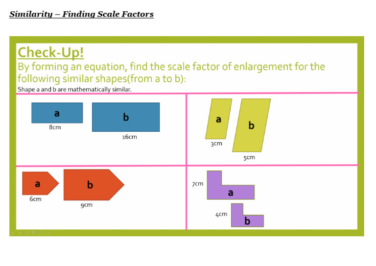 Similarity (Scale Factors) Worksheet | PDF