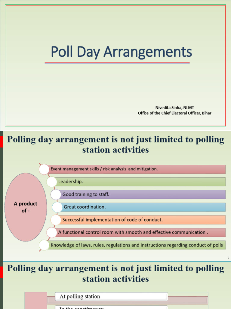 01092025-Poll Day Arrangements (For SLMT) | PDF | Voting | Identity ...