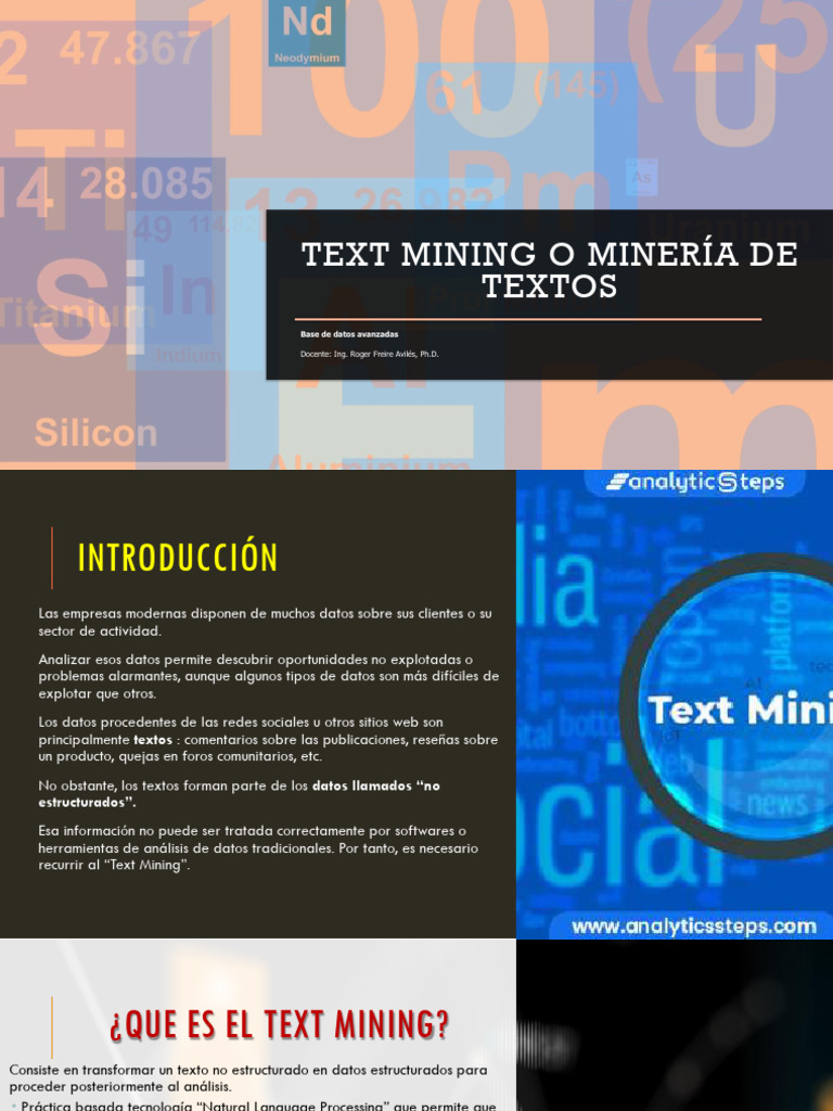 Introducción a la Minería de Textos | PDF | Datos | La seguridad ...