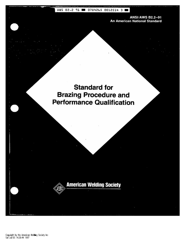 B2.2 (1991) Standard For Brazing Procedure and Performance Qualification | PDF