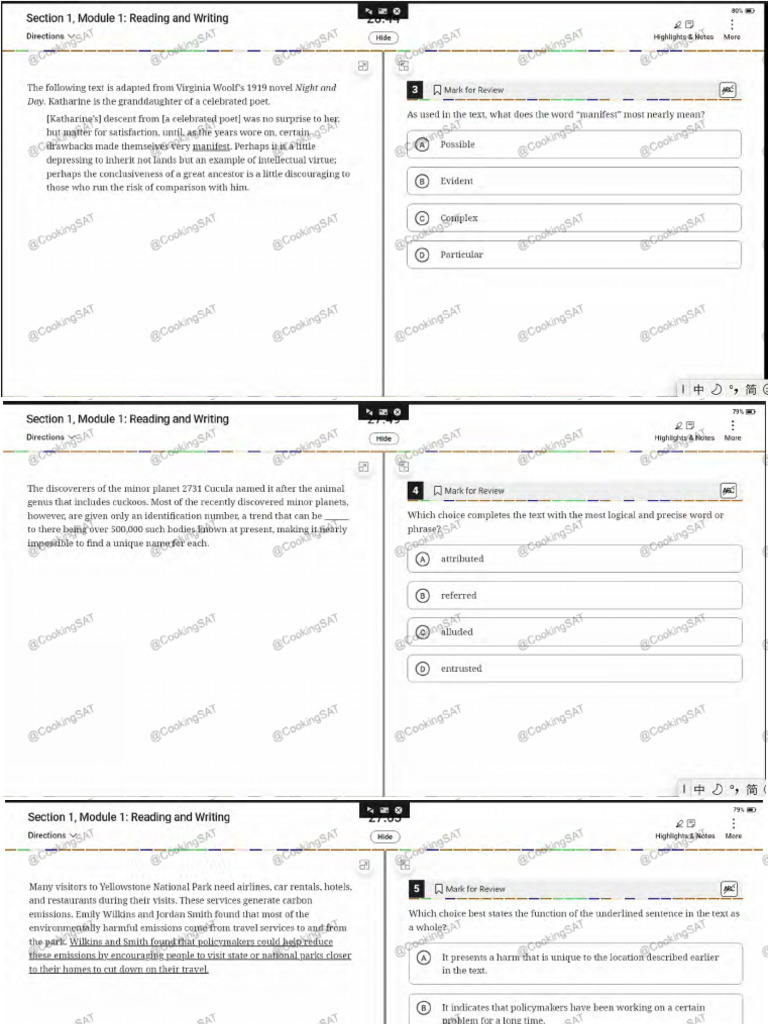 Digital SAT - Practice Tests - Eng. Ahmedwat | PDF