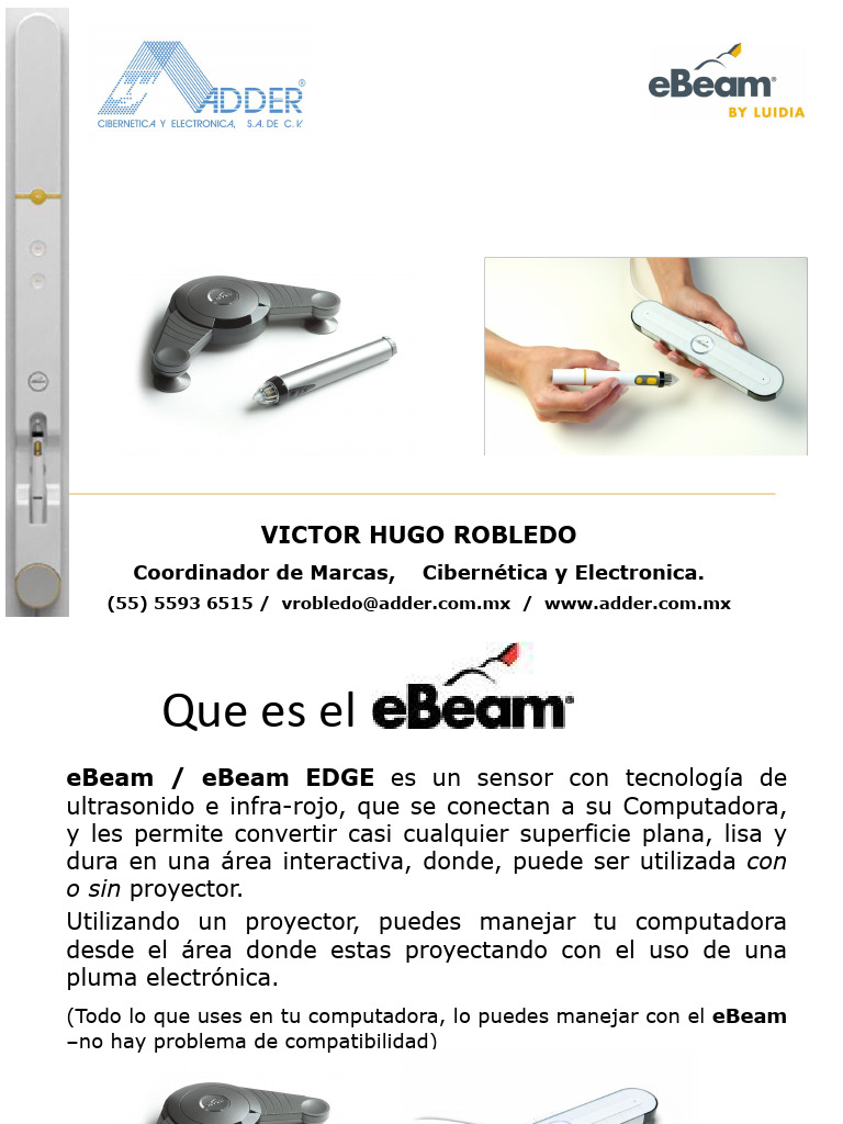 Presentacion Larga Ebeam Es | PDF | Equipo de oficina | Informática