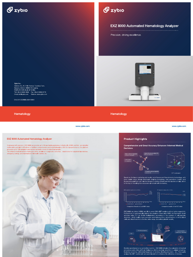 Zybio EXZ8000 Brochure en 1 | PDF