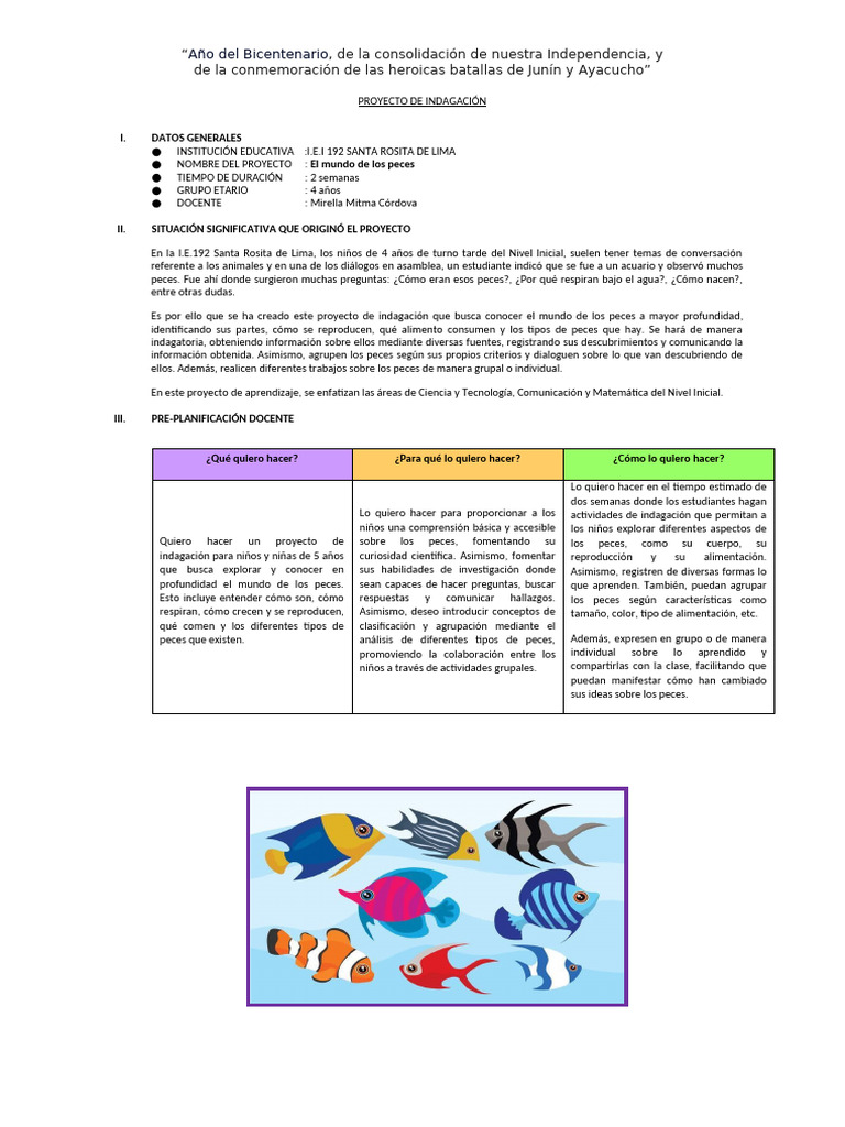Ud - Peces - S1 | PDF | Aprendizaje | Curiosidad