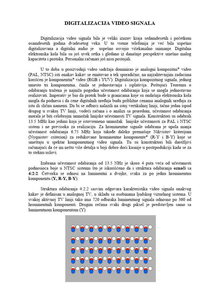 3 Digitalizacija Video Signala | PDF