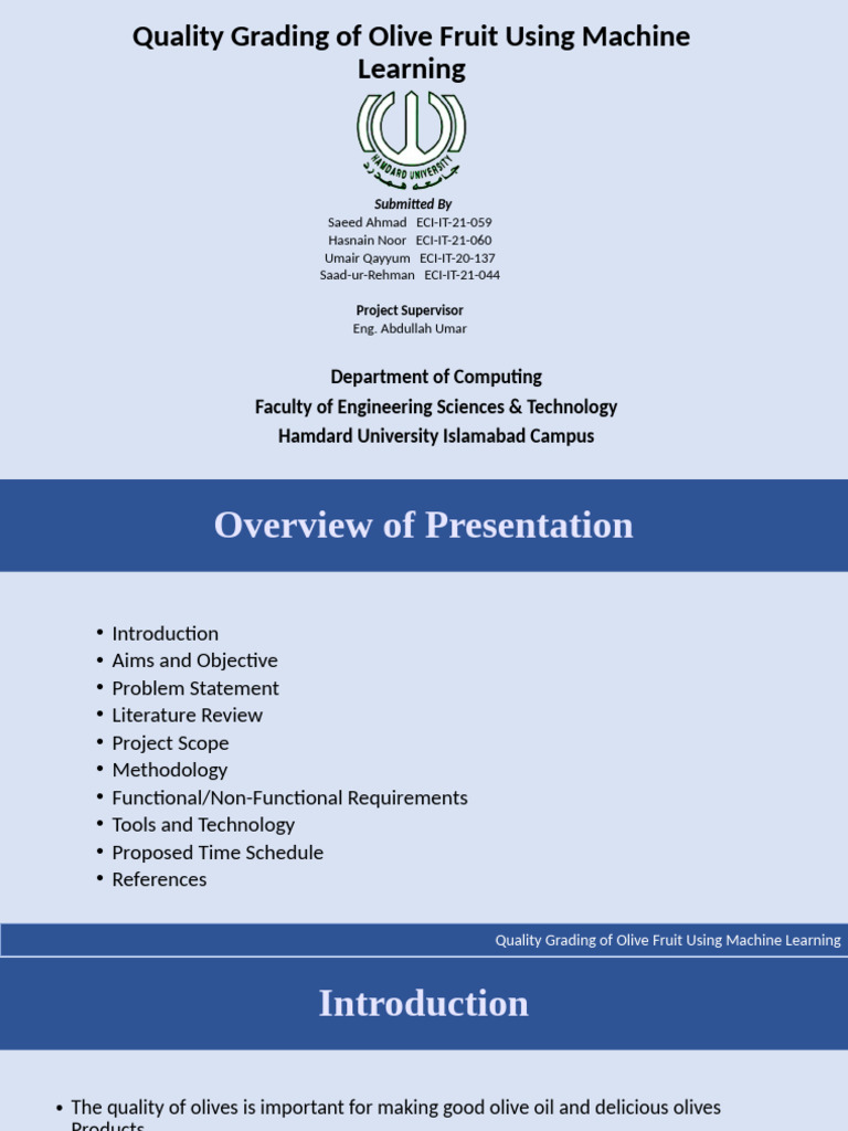 Olive Quality Grading with Machine Learning | PDF | Machine Learning ...