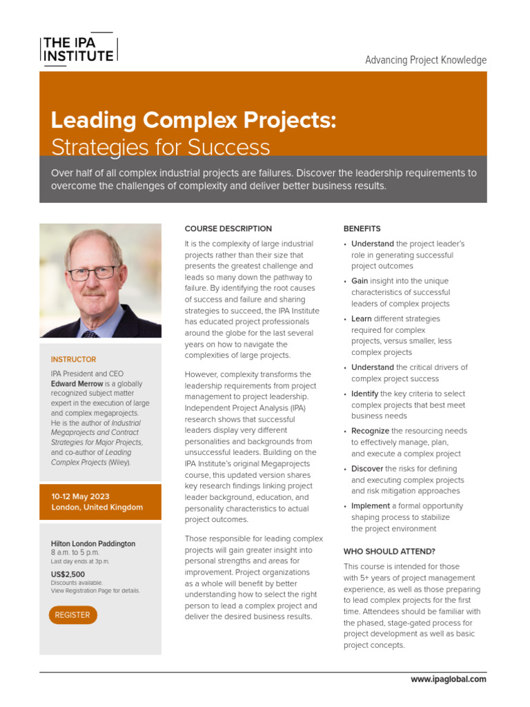 Leading Complex Projects for Success | PDF | Data | Leadership