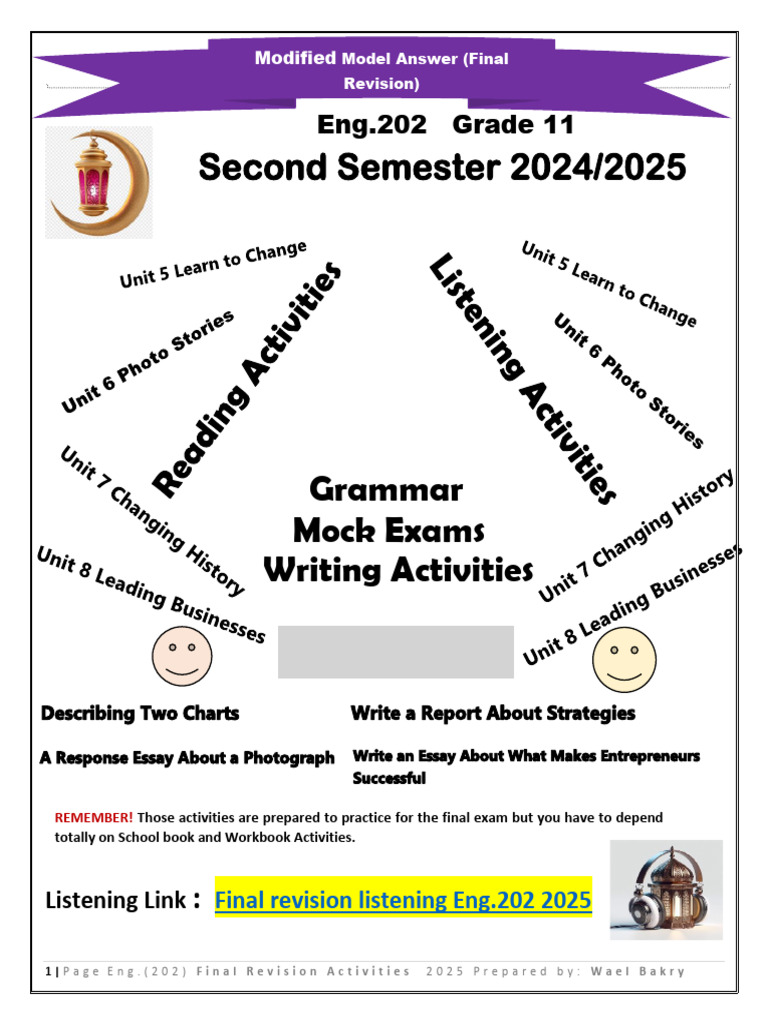 Eng.202 Final Revision 2025 Model Answer Modified | PDF | Food Preservation | Foods