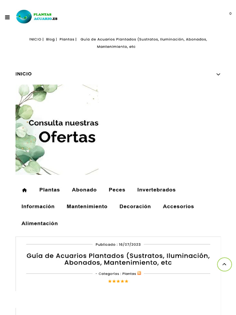Guía de Acuarios Plantados (Sustratos, Iluminación, Abonados, Mantenimiento, Etc | PDF