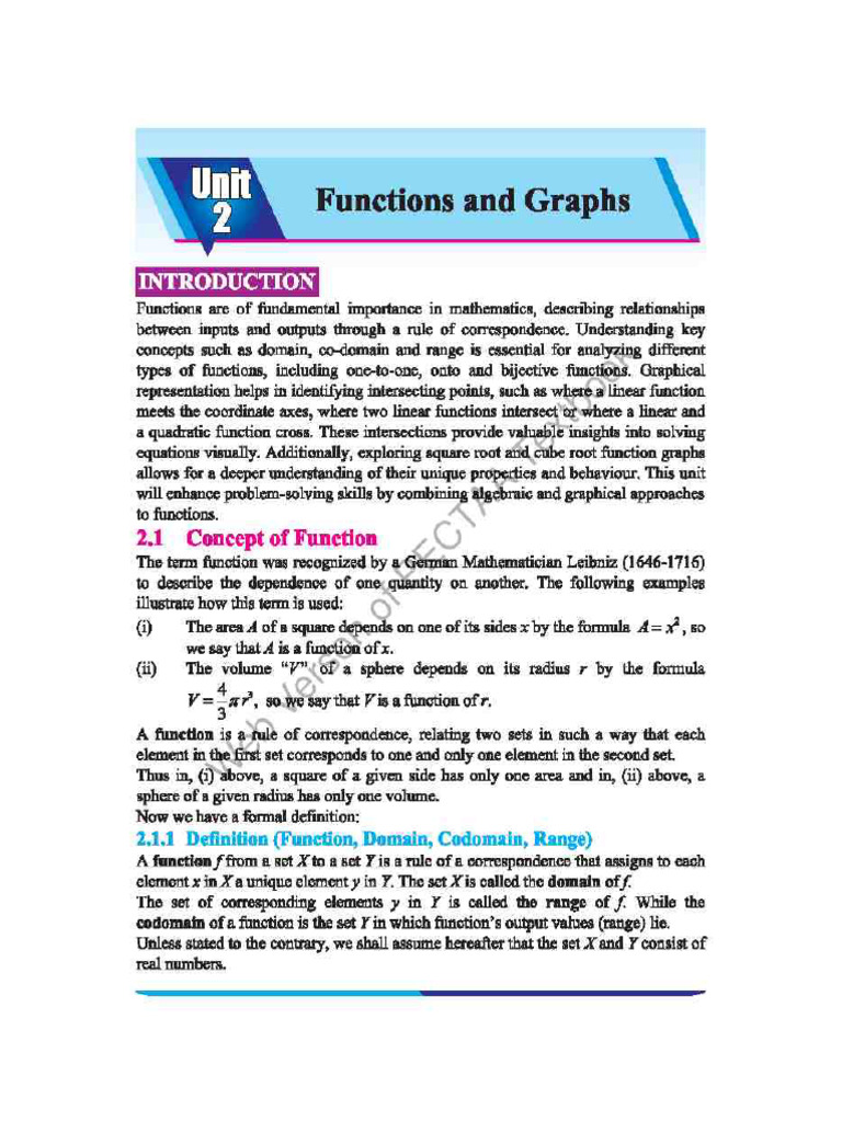 11th Class Mathematics Punjab Board Book Chapter 2 | PDF