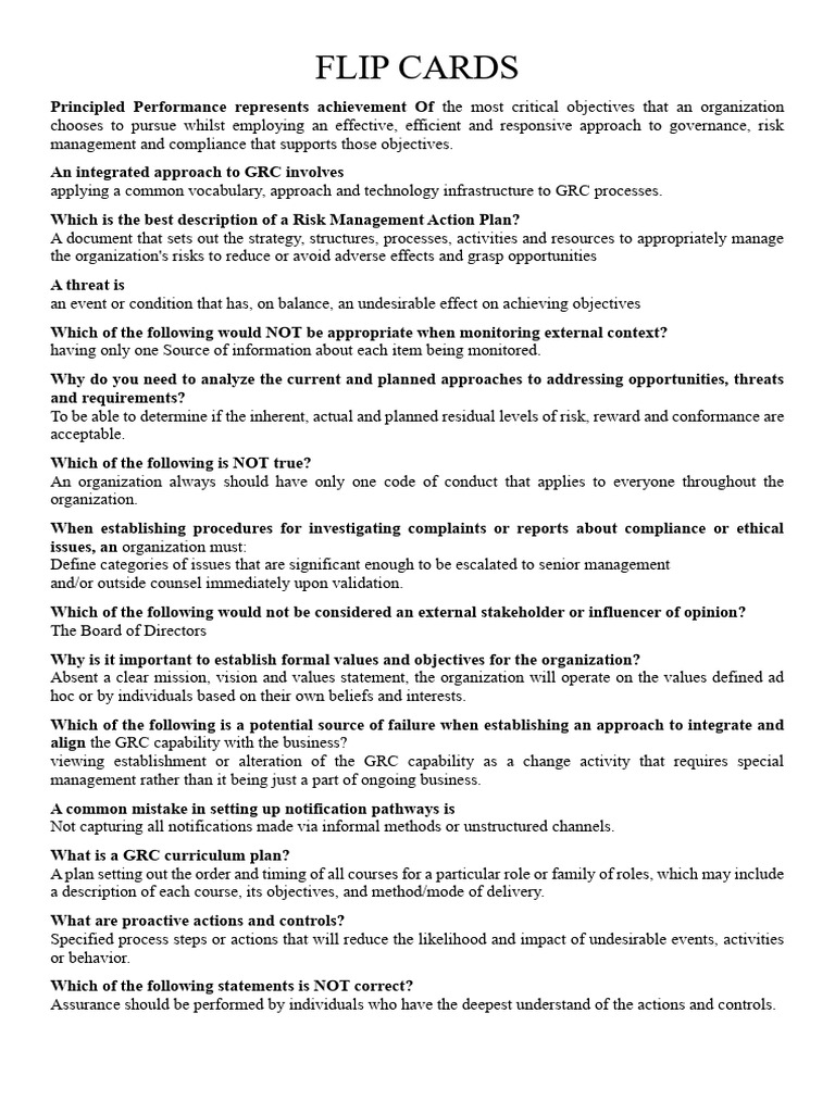 GRC Capability Model Insights | PDF | Risk | Risk Management