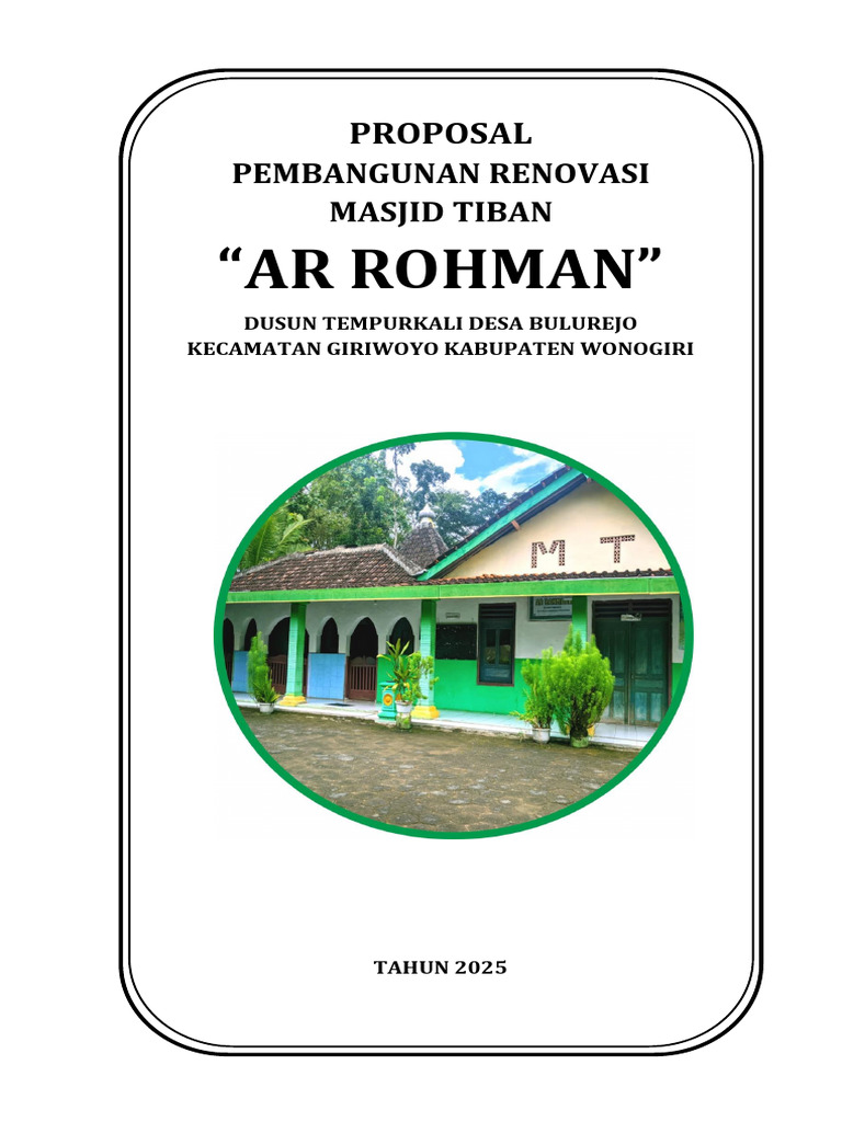 PROPOSAL REHAB MASJID | PDF