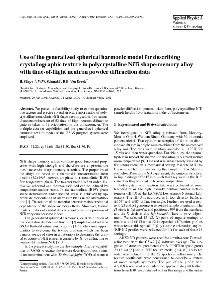 Okole Use of The Generalized Spherical Harmonic Model For Describing ...