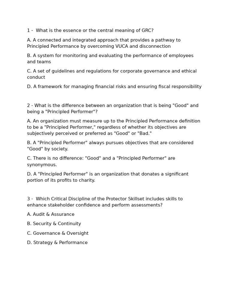GRC Maturity Quiz Overview | PDF | Audit | Regulatory Compliance