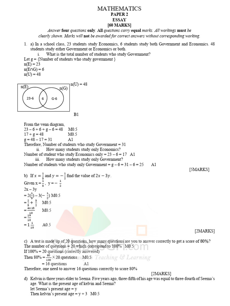 2025 Nebulous Mock - Mathematics 2 Solution | PDF | Mathematics