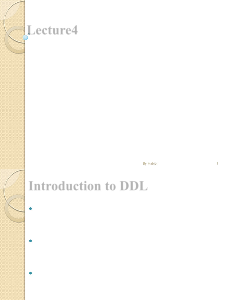 Data Defination Language | PDF | Sql | Computer Programming