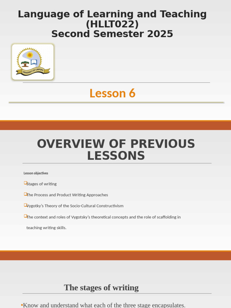 HLLT022 Lesson 6 | PDF