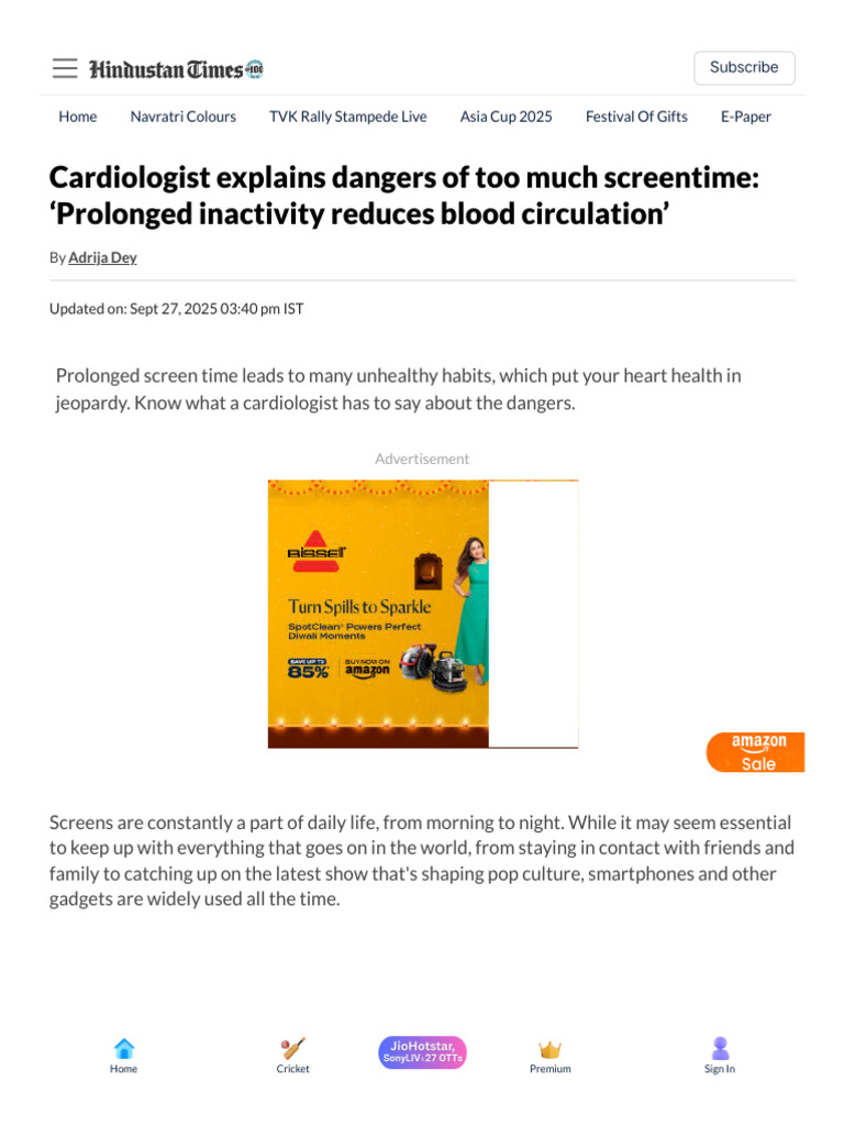Cardiologist Explains Dangers of Too Much Screentime - Prolonged ...