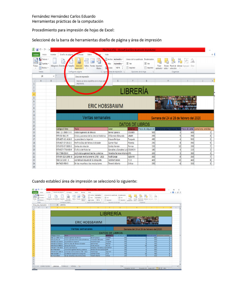 Impresión eficiente en Excel | PDF