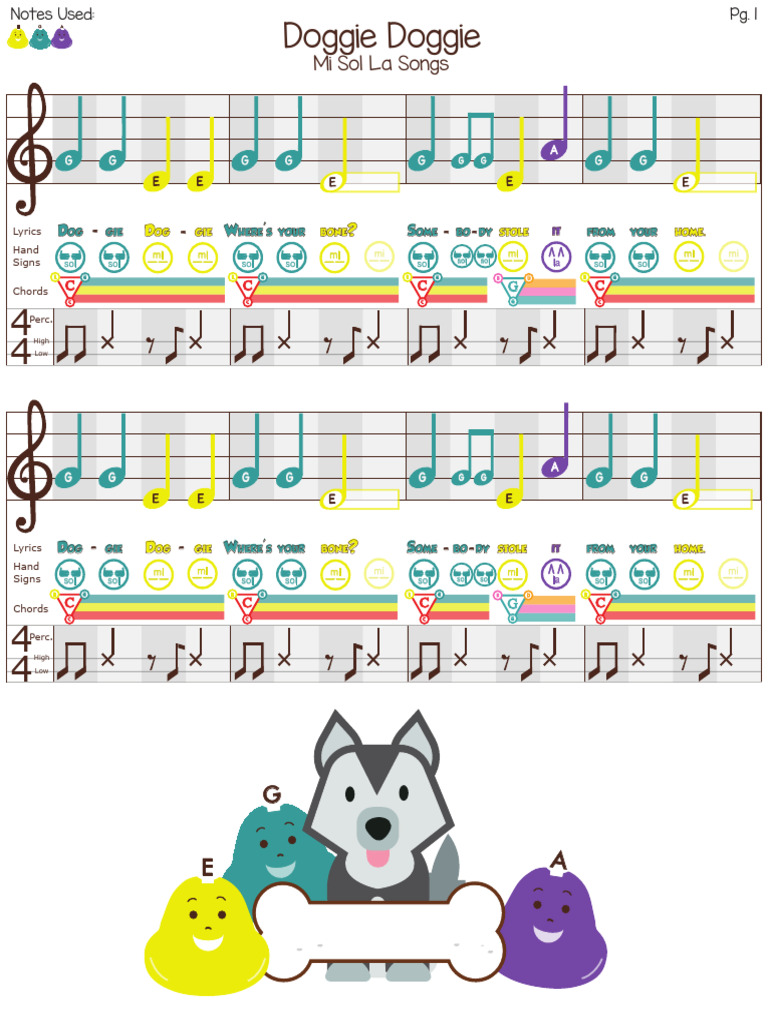 Week2 - Mi Sol La Songs-Doggie Doggie & Bounce High Bounce Low (2 Songs ...