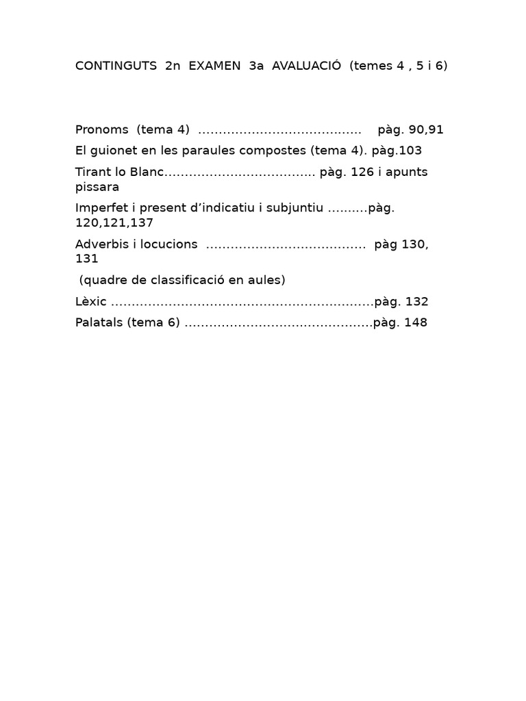 Continguts 2n Examen 2 | PDF
