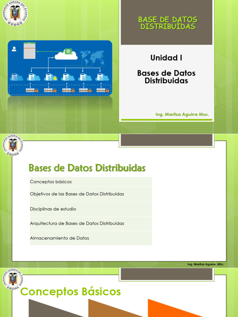 UnidadI - BDD - Bases de Datos Distribuidas | PDF | Bases de datos | Informática
