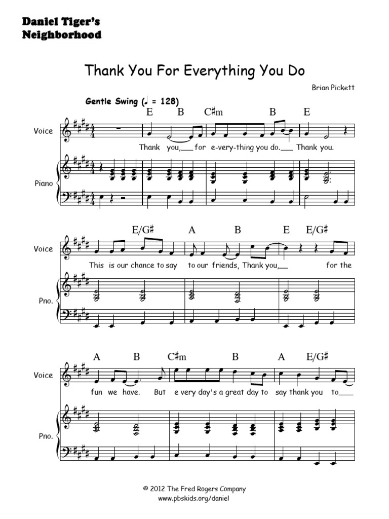 Thank You for Everything You Do | PDF