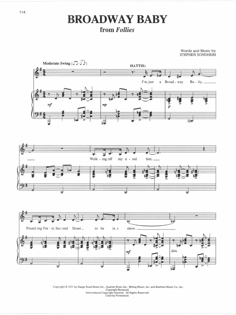 Broadway Baby | PDF