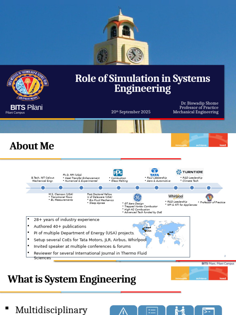 Role of Simulation in Systems Engineering - 20sep | PDF | Simulation