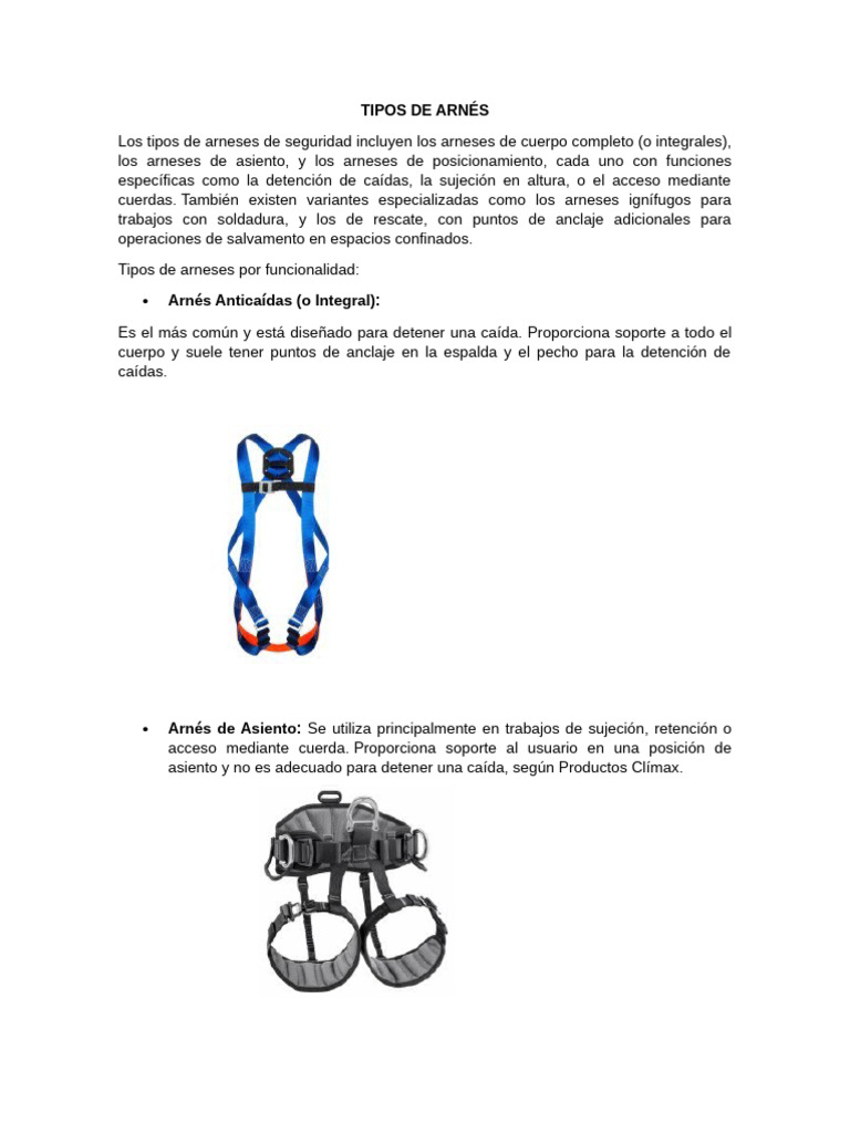 Tipos de Arnés | PDF