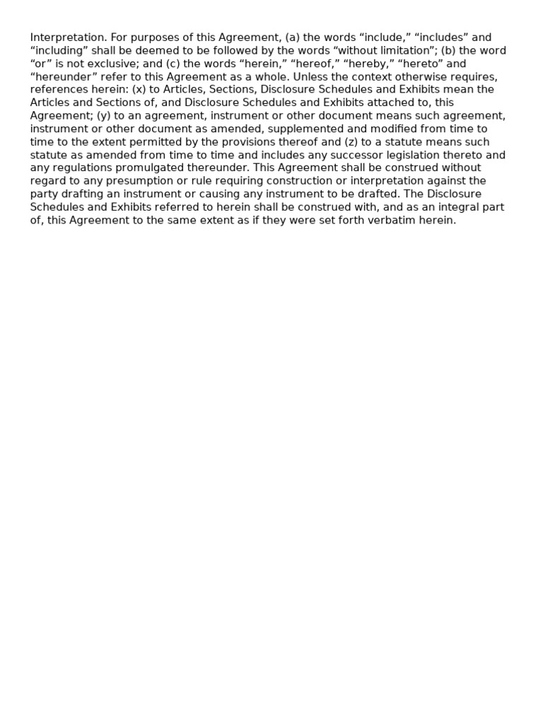 Agreement Interpretation Guidelines | PDF