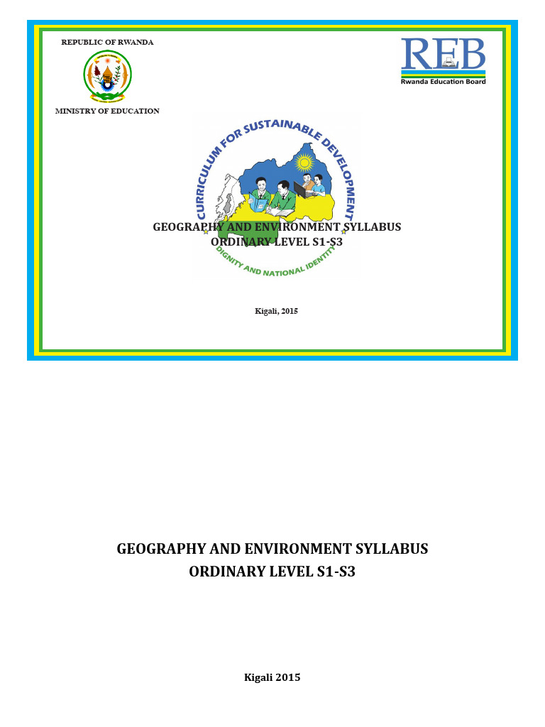 Geography and Environment Syllabus For Ordinary Level s1-s3 | PDF ...