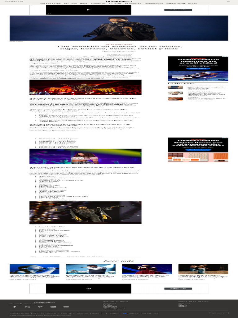Setlist The Weeknd México 2026 | PDF | Universal Music Group ...