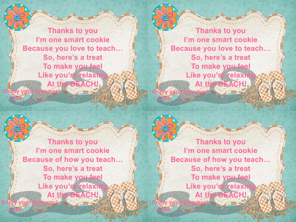 EOY Teacher Gift Tags | PDF