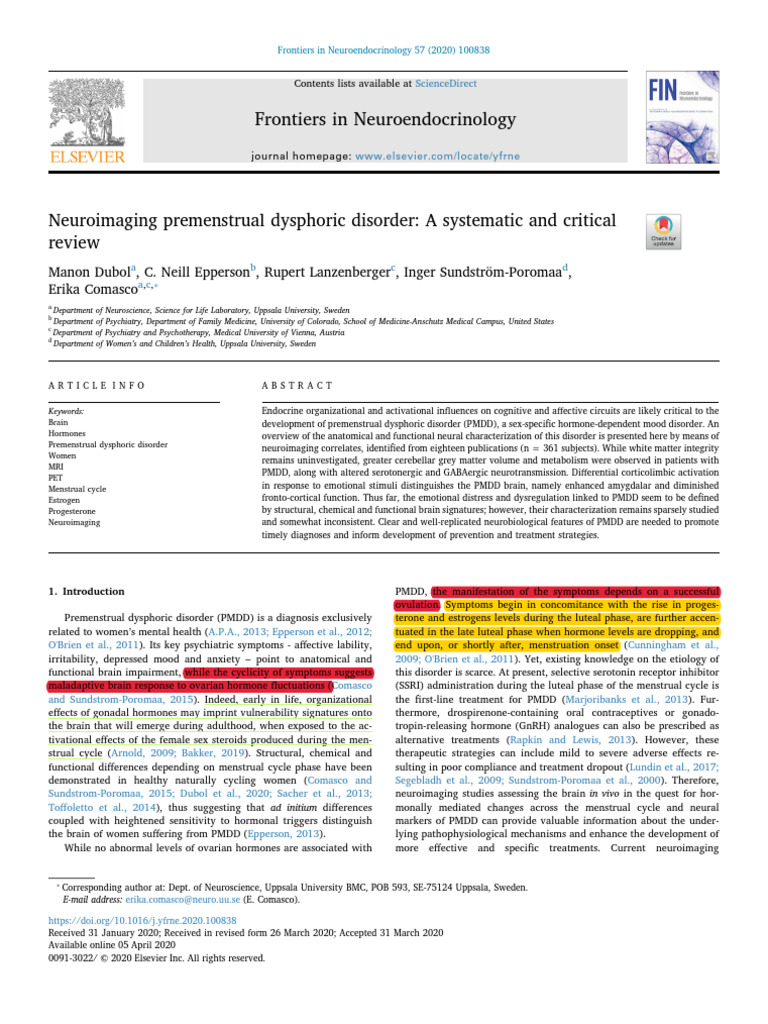 Dubol 2020 | PDF | Neuroscience