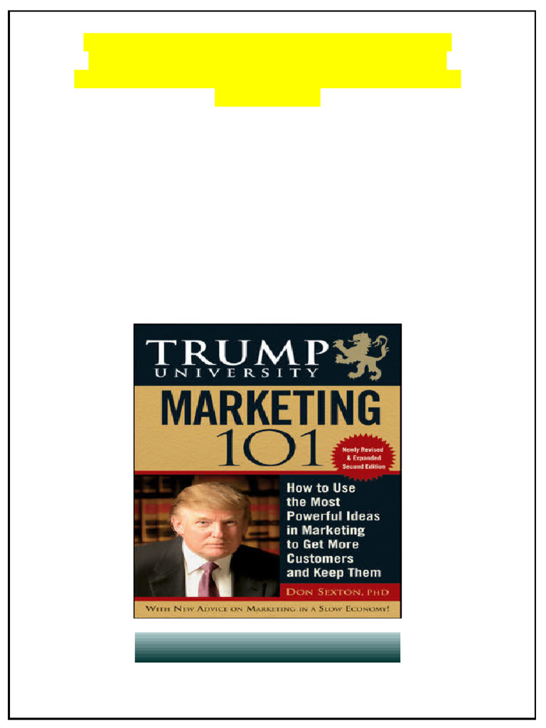 9886trump University Marketing 101 How To Use The Most Powerful Ideas ...