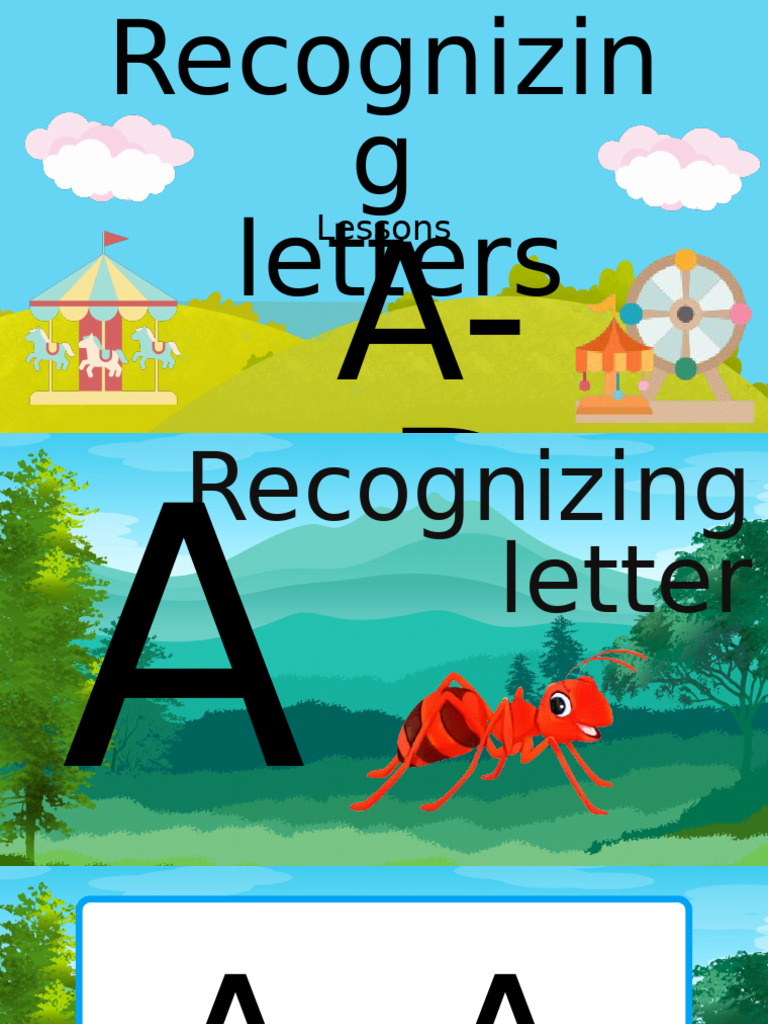 Recognizing Letter A To D Presentation in Colorful Animated Fun | PDF