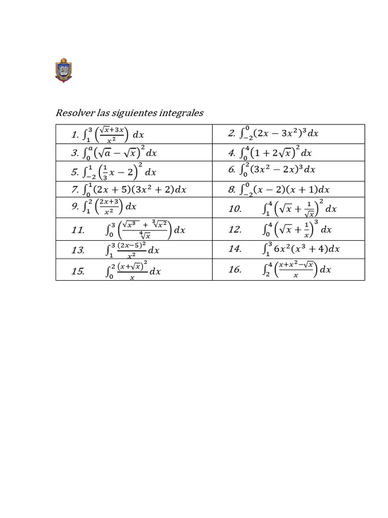 Guia Integrales | PDF