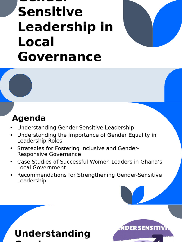 Gender-Sensitive Leadership in Governance | PDF | Governance | Gender ...
