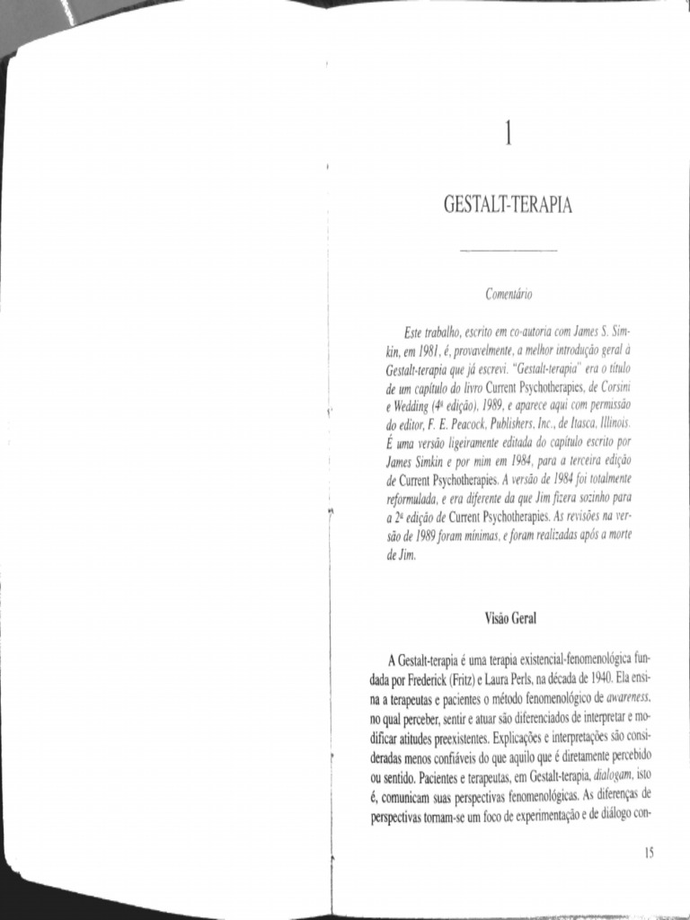 Gestalt-Terapia - Yontef | PDF