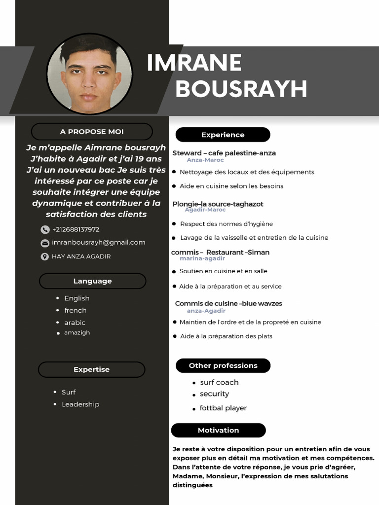 Black Modern Professional Resume | PDF