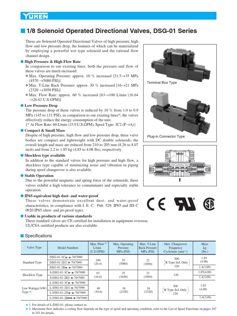 DSG-01 Series Solenoid Valves Overview | PDF | Valve | Rectifier